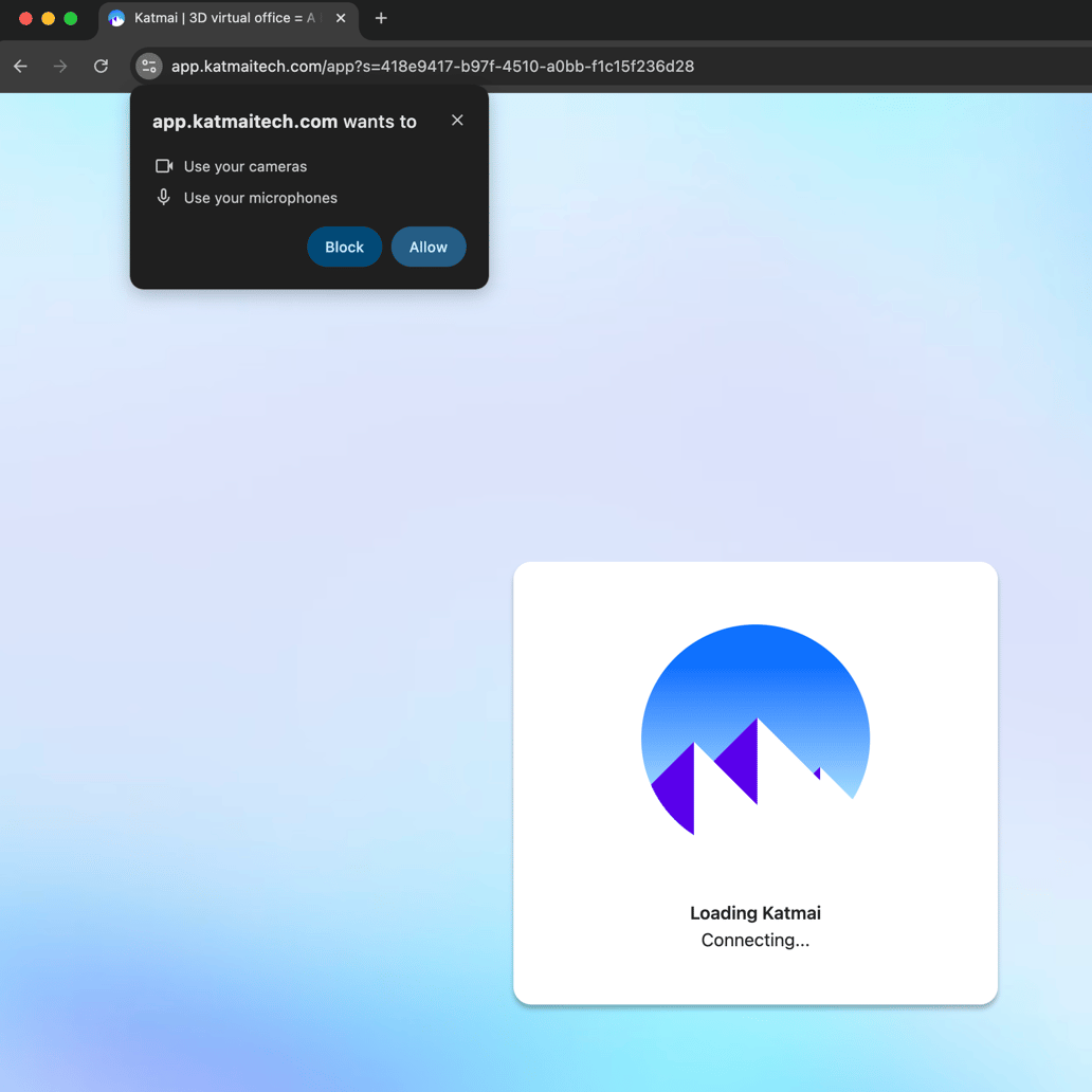 How do I grant video and audio permissions for my browser?